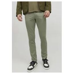 Jack & Jones Chinos JACK & JONES "JPSTMARCO mit Stretchkomfort und schmalem Bein", Damen, Gr. 29, L&auml;nge 32, gr&uuml;n (deep lichen gr&uuml;n), Web, Obermaterial: 98% Baumwolle, 2% Elasthan, unifarben, slim fit normal, Hosen, Baumwollmischung, slim fit