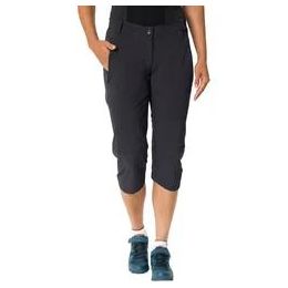 Radhose Vaude "YARAS 3/4", Damen, Gr. 36, N-Gr, schwarz, Obermaterial: 89% Polyamid, 11% Elasthan. Innenslip: 86% Polyester, 14% Elasthan, Hosen, sportlicher Stil, f&uuml;r Radsport, aus Polyamid, Elasthan und Polyester