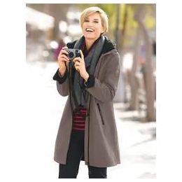 Softshelljacke Casual Looks, Damen, Gr. 26, grau (taupe), 94% Polyester, 6% Elasthan, unifarben, figurumspielend, Jacken Softshelljacke