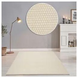 Wollteppich Theko "Alpen", beige (natur wei&szlig;), B:170cm H:12mm L:240cm, Schurwolle, Teppiche, handgewebter Wendeteppich, meliert, reine Wolle, Wohnzimmer