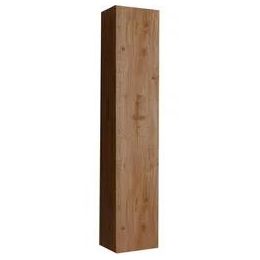 H&auml;ngeschrank Welltime "Hamburg", braun (eiche cadiz nb), B:25cm H:138cm T:26cm, FSC-zertifizierter Holzwerkstoff, Schr&auml;nke, H&auml;ngeschrank, Badschrank mit 1 T&uuml;r, H&ouml;he 138 cm, Breite 25 cm