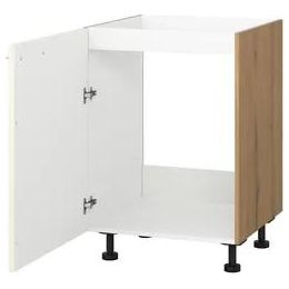 Sp&uuml;lenunterschrank KOCHSTATION "KS-Trea SP60", wei&szlig; (magnolie, eiche astig), B:60cm H:75cm T:56cm, Schr&auml;nke, Breite 60 cm, H&ouml;he 75 cm