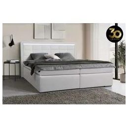 Boxspringbett Collection AB "30 Jahre Jubil&auml;ums-Modell Athena", wei&szlig;, B:193cm L:208cm, Holzwerkstoff, Spanplatte, Komplettbetten, Boxspringbett, in H2,H3 & H4, wahlweise mit LED-Leiste