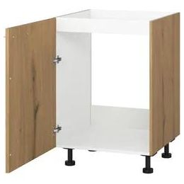 Sp&uuml;lenunterschrank KOCHSTATION "KS-Trea SP50", braun (eiche astig), B:50cm H:75cm T:56cm, Schr&auml;nke, Breite 50 cm, H&ouml;he 75 cm