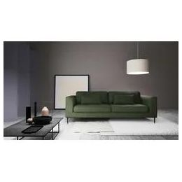3-Sitzer Trendmanufaktur "Luzi, gem&uuml;tlich elegant, tolle Detailverarbeitung, Steppung im Sitz", gr&uuml;n (rain forest), B:220cm H:80cm T:99cm, 100% Polyester, Sofas, wahlweise mit Schlaffunktion und Bettkasten, inklusive Nierenkissen