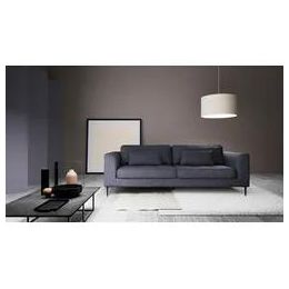 3-Sitzer Trendmanufaktur "Luzi, gem&uuml;tlich elegant, tolle Detailverarbeitung, Steppung im Sitz", blau (moonlight ocean), B:220cm H:80cm T:99cm, 100% Polyester, Sofas, wahlweise mit Schlaffunktion und Bettkasten, inklusive Nierenkissen