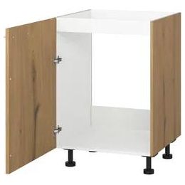 Sp&uuml;lenunterschrank KOCHSTATION "KS-Trea SP60", braun (eiche astig), B:60cm H:75cm T:56cm, Schr&auml;nke, Breite 60 cm, H&ouml;he 75 cm