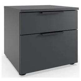 Nachtkommode wimex "level36 A by fresh to go", grau (graphit), B:41cm H:39cm T:41cm, Spanplatte, Sideboards, 2 Schubladen mit soft-close Funktion