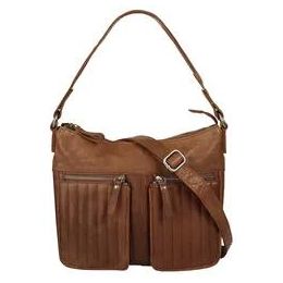 SPIKES & SPARROW Shopper SPIKES & SPARROW, Damen, Gr. B/H/T: 28cm x 22cm x 5cm onesize, braun (cognac), Leder, leicht gl&auml;nzend, unifarben, Taschen Shopper, echt Leder