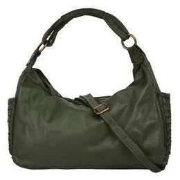 Henkeltasche Samantha Look, Damen, Gr. B/H/T: 35cm x 30cm x 12cm onesize, gr&uuml;n (dunkelgr&uuml;n), Leder, Taschen, echt Leder, Made in Italy