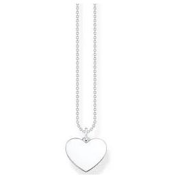 Kette mit Anh&auml;nger Thomas Sabo "Herz" Gr. 45, silber (silberfarben), Halsketten, Damen, 45, Silber 925 (recycelt)