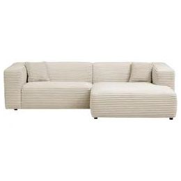 Polsterecke Home Affaire "BAKELS, Ecksofa-Set mit Hocker, L-Form mit Schlaffunktion", beige (hellbeige), B:267cm H:66cm T:163cm, Sofas, Ecksofa-Set (incl. Hocker) im trendigen Megacord