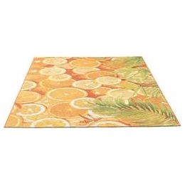 Teppich Sansibar "Rantum Beach 001", orange, B:190cm H:5mm L:290cm, Polypropylen, Teppiche, Teppich, Flachgewebe, modernes Sommer Design, In- und Outdoor geeignet