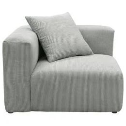 Sofa-Eckelement Home Affaire "Gerrid", grau (hellgrau), B:108cm H:69cm T:108cm, 100% Polyester, Polsterelemente, Cord-Bezug, Modul-Eckelement, auch einzeln stellbar