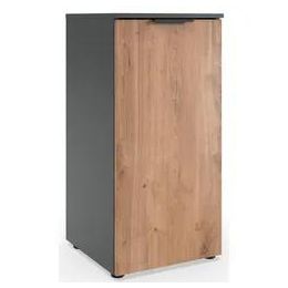 Kommode wimex "Level by fresh to go", schwarz (front plankeneiche nachbildung, korpus graphit), B:41cm H:92cm T:41cm, Holzwerkstoff, Sideboards, Kommode, 1-t&uuml;rig mit soft-close Funktion, 41cm breit, 92cm hoch