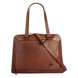 SPIKES & SPARROW Shopper SPIKES & SPARROW, Damen, Gr. B/H/T: 40cm x 29cm x 9cm onesize, braun (cognac), Leder, leicht gl&auml;nzend, unifarben, Taschen Shopper, echt Leder