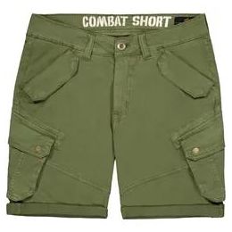 Shorts Alpha Industries "Combat Short", Herren, Gr. 30, Normalgr&ouml;&szlig;en, gr&uuml;n (schwarz olive), Obermaterial: 98% Baumwolle, 2% Elastan; Futter: 100% Baumwolle, Hosen Shorts