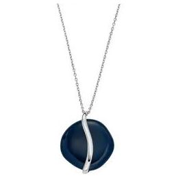 Kette mit Anh&auml;nger Skagen "Schmuck Geschenk Edelstahl Halskette SOFIE SEA GLASS", blau (edelstahlfarben, dunkelblau), Halsketten, Damen, Edelstahl, L: 50, gl&auml;nzend, mit Glasstein