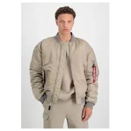 Bomberjacke Alpha Industries "MA-1 CS", Herren, Gr. L, beige (vintage sand), Obermaterial: 100% Nylon; Futter: 100% Nylon; F&uuml;llung: 100% Polyester, Jacken Bomberjacke