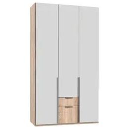 Kleiderschrank wimex "New York", wei&szlig; (struktureichefarben hell, front wei&szlig;), B:135cm H:208cm T:58cm, Schr&auml;nke, Kleiderschrank, wahlweise 208 oder 236cm hoch
