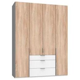 Kleiderschrank wimex "New York", wei&szlig; (wei&szlig;, front struktureichefarben hell), B:180cm H:236cm T:58cm, Schr&auml;nke, Kleiderschrank, wahlweise 208 oder 236cm hoch