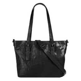 SPIKES & SPARROW Shopper SPIKES & SPARROW, Damen, Gr. B/H/T: 32cm x 26cm x 9cm onesize, schwarz, Leder, leicht gl&auml;nzend, unifarben, Taschen Shopper, echt Leder