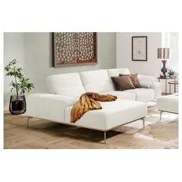 Ecksofa W.Schillig "run, Designsofa mit tollem Sitzkomfort, bequem, L-Form", wei&szlig; (wei&szlig; z73), B:319cm H:88cm T:178cm, Longlife Xtra-Leder Z73: Naturwalkleder der Luxusklasse aus den erlesensten Rohh&auml;uten. Hautst&auml;rke 1, 1 &ndash; 1, 3 mm;ROHLEDER Jacquard-Flachgewebe Q2 W60 (63% Polyester, 37% Polyacryl);ROHLEDER Chenille-Flachgewebe Q2 W77 (68% Polyacryl, 32% Polyester);Stoff S37 (100% Polyester), Sofas