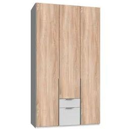 Kleiderschrank wimex "New York", wei&szlig; (wei&szlig;, front struktureichefarben hell), B:135cm H:208cm T:58cm, Schr&auml;nke, Kleiderschrank, wahlweise 208 oder 236cm hoch