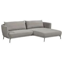Sch&ouml;ner Wohnen Ecksofa "Pearl, zeitlos und elegant, 5 Jahre Hersteller-Garantie, bequem", silber, B:270cm H:71cm T:160cm, 16% Baumwolle, 79% Polyester, 5% Polyacryl, SCH&Ouml;NER WOHNEN-KOLLEKTION, Sofas, Ecksofa, L-Form, Ma&szlig;e (B/H/T): 270/71/160 cm, F&uuml;&szlig;e Metall
