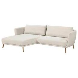 Sch&ouml;ner Wohnen Ecksofa "Pearl - 5 Jahre Hersteller-Garantie, auch in Boucl&eacute; L-Form", wei&szlig;, B:270cm H:71cm T:160cm, 16% Baumwolle, 79% Polyester, 5% Polyacryl, SCH&Ouml;NER WOHNEN-KOLLEKTION, Sofas, Ecksofa, Ma&szlig;e (B/H/T): 270/71/160 cm, F&uuml;&szlig;e aus Massivholz