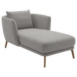 Sch&ouml;ner Wohnen Chaiselongue "Pearl - 5 Jahre Hersteller-Garantie, auch in Boucl&eacute;. F&uuml;&szlig;e Massivholz", silber, B:101cm H:71cm T:161cm, 16% Baumwolle, 79% Polyester, 5% Polyacryl, SCH&Ouml;NER WOHNEN-KOLLEKTION, Sofas, Chaiselongue, Loveseat und Loungesessel, Ma&szlig;e (B/H/T): 101/71/161 cm