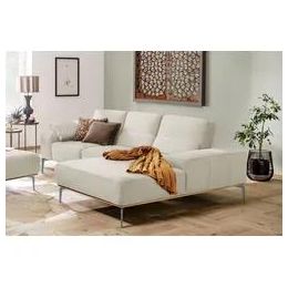Ecksofa W.Schillig "run, Designsofa mit tollem Sitzkomfort, bequem, L-Form", wei&szlig; (cream wei&szlig; z73), B:279cm H:88cm T:178cm, Longlife Xtra-Leder Z73: Naturwalkleder der Luxusklasse aus den erlesensten Rohh&auml;uten. Hautst&auml;rke 1, 1 &ndash; 1, 3 mm;ROHLEDER Jacquard-Flachgewebe Q2 W60 (63% Polyester, 37% Polyacryl);ROHLEDER Chenille-Flachgewebe Q2 W77 (68% Polyacryl, 32% Polyester);Stoff S37 (100% Polyester),
