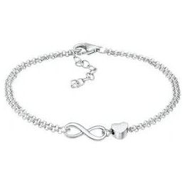 Armband Elli "Herz Unendlichkeit Infinity 925 Silber", silber, Armb&auml;nder, Damen, 16cm, ohne Stein, Silber 925 (Sterlingsilber), Armband