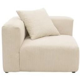 Sofa-Eckelement Home Affaire "Gerrid", beige (creme), B:108cm H:69cm T:108cm, 100% Polyester, Polsterelemente, Cord-Bezug, Modul-Eckelement, auch einzeln stellbar