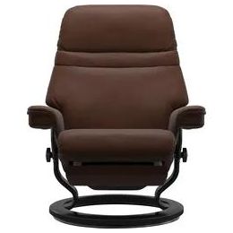 Relaxsessel stressless "Sunrise", braun (malt braun batick), B:88cm H:103cm T:78cm, Leder BATICK: BATICK ist ein leicht korrigiertes, durchgef&auml;rbtes und genarbtes M&ouml;belleder, bei dem die meisten Unebenheiten und Spuren in der Regel entfernt wurden.;Leder PALOMA: PALOMA ist ein durchgef&auml;rbtes Semianilin-M&ouml;belleder mit nat&uuml;rlicher Narbung.;ROHLEDER Stoff Q2 FARON: Ein fester zuverl&auml;ssiger Boucl&eacute; mit