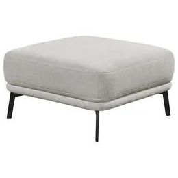 Sch&ouml;ner Wohnen Hocker "Pearl - 5 Jahre Hersteller-Garantie, auch in Boucl&eacute;", grau (platin), B:80cm H:45cm T:80cm, 16% Baumwolle, 79% Polyester, 5% Polyacryl, SCH&Ouml;NER WOHNEN-KOLLEKTION, Hocker, Hocker, Passend zur Serie Pearl, B/T/H: 80/80/45cm, F&uuml;&szlig;e Metall