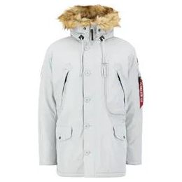 Winterjacke Alpha Industries "Polar Jacket", Herren, Gr. XL, grau (pastel grau), Obermaterial: 53% Nylon, 47% Polyester; Futter: 100% Nylon; F&uuml;llung: 100% Polyester, Jacken Winterjacke