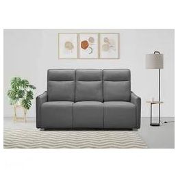 3-Sitzer DOREL HOME "Lugo, Kinosofa mit Reclinerfunktion in Kunstleder und Webstoff", grau (anthrazit), B:180cm H:102cm T:86cm, Sofas, mit manueller Relaxfunktion in 2 Sitzen