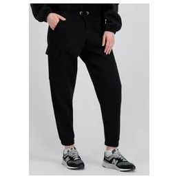 Jogginghose Alpha Industries "EMB Jogger Women", Herren, Gr. S, Normalgr&ouml;&szlig;en, schwarz, Obermaterial: 80% Baumwolle, 20% Polyester, Hosen Jogginghose