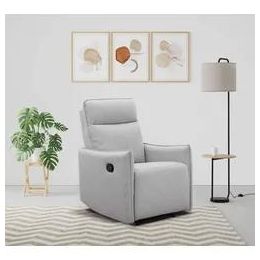 Relaxsessel DOREL HOME "Lugo, TV-Sessel, Sessel Wohnzimmer mit Schlaffunktion", grau (hellgrau), B:71cm H:102cm T:86cm, 100% Polyester, Sessel, Relaxsessel, Loungesessel mit manueller Relaxfunktion