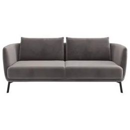 Sch&ouml;ner Wohnen 3-Sitzer "Pearl - 5 Jahre Hersteller-Garantie, auch in Boucl&eacute;", grau (stone), B:210cm H:71cm T:91cm, 100% Polyester, SCH&Ouml;NER WOHNEN-KOLLEKTION, Sofas, Ma&szlig;e (B/H/T): 210/71/91 cm, F&uuml;&szlig;e Metall