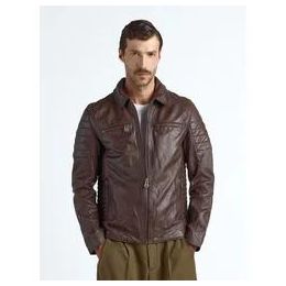 Lederjacke Maze "William", Herren, Gr. S, braun, Obermaterial: 100% Lammleder. Futter: 100% Baumwolle. &Auml;rmelfutter: 100% Polyester, ohne B&uuml;ndchen, Jacken