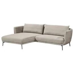 Sch&ouml;ner Wohnen Ecksofa "Pearl, zeitlos und elegant, 5 Jahre Hersteller-Garantie, bequem", beige (sand), B:270cm H:71cm T:160cm, 100% Polyester, SCH&Ouml;NER WOHNEN-KOLLEKTION, Sofas, Ecksofa, L-Form, Ma&szlig;e (B/H/T): 270/71/160 cm, F&uuml;&szlig;e Metall