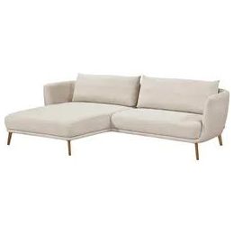 Sch&ouml;ner Wohnen Ecksofa "Pearl - 5 Jahre Hersteller-Garantie, auch in Boucl&eacute; L-Form", wei&szlig;, B:270cm H:71cm T:160cm, 96% Polyester, 4% Polyacryl, SCH&Ouml;NER WOHNEN-KOLLEKTION, Sofas, Ecksofa, Ma&szlig;e (B/H/T): 270/71/160 cm, F&uuml;&szlig;e aus Massivholz