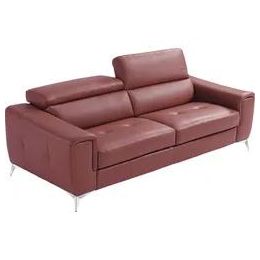 Schlafsofa Egoitaliano "Francine Designsofa, Loungesofa mit Dauerschlaffunktion, Breite 233 cm", bunt (rosebraun), B:233cm H:100cm T:106cm, Leder &raquo;BULL&laquo; (echtes Rindsleder). Geschliffenes, pigmentiertes und behandeltes Rindsleder mit einer Dicke von 1, 3-1, 5 mm. Dieses Leder zeigt eine ziemlich weiche Hand mit einem halb undurchsichtigen Aussehen. Es handelt sich um ein gesch&uuml;tztes Leder. Eine le