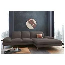 Ecksofa W.Schillig "enjoy&MORE, Designsofa, bequem, zeitlos und elegant, L-Form", braun (braun z59), B:310cm H:87cm T:185cm, Chenille-Flachgewebe R66 (85% Polyester, 15% Nylon);Longlife Xtra-Leder Z59: Glattleder mit modischer Pr&auml;gung. Hautst&auml;rke 0, 9 - 1, 1 mm;Stoff S37 (100% Polyester), Sofas, Ecksofa, Sitztiefenverstellung, F&uuml;&szlig;e bronze pulverbeschichtet, Breite 310 cm