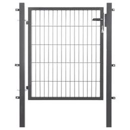 Zauneinzelt&uuml;r GARDEN 'N' MORE "Einzeltor Excellent", grau (anthrazit), B:100cm H:100cm, Stahl, Tore, 103 cm hoch, anthrazit