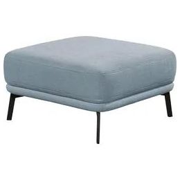 Sch&ouml;ner Wohnen Hocker "Pearl - 5 Jahre Hersteller-Garantie, auch in Boucl&eacute;", blau (hellblau), B:80cm H:45cm T:80cm, 16% Baumwolle, 79% Polyester, 5% Polyacryl, SCH&Ouml;NER WOHNEN-KOLLEKTION, Hocker, Hocker, Passend zur Serie Pearl, B/T/H: 80/80/45cm, F&uuml;&szlig;e Metall