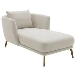 Sch&ouml;ner Wohnen Chaiselongue "Pearl - 5 Jahre Hersteller-Garantie, auch in Boucl&eacute;. F&uuml;&szlig;e Massivholz", wei&szlig;, B:101cm H:71cm T:161cm, 96% Polyester, 4% Polyacryl, SCH&Ouml;NER WOHNEN-KOLLEKTION, Sofas, Chaiselongue, Loveseat und Loungesessel, Ma&szlig;e (B/H/T): 101/71/161 cm