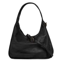Shopper Samantha Look, Damen, Gr. B/H/T: 40cm x 30cm x 13cm onesize, schwarz, Leder, leicht gl&auml;nzend, unifarben, Taschen Shopper, echt Leder, Made in Italy